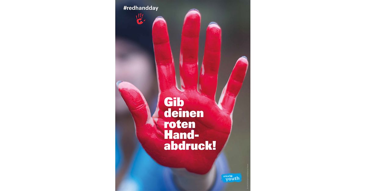 Poster zur Aktion Red Hand Day
