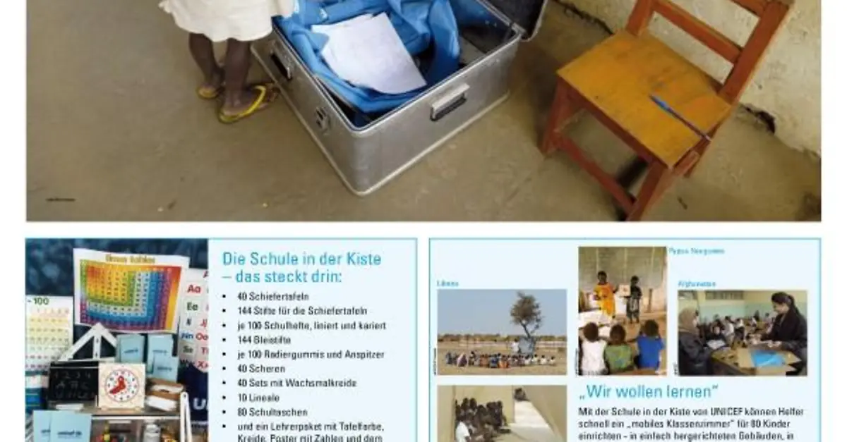 Die Schule in der Kiste | Einseitiges Poster